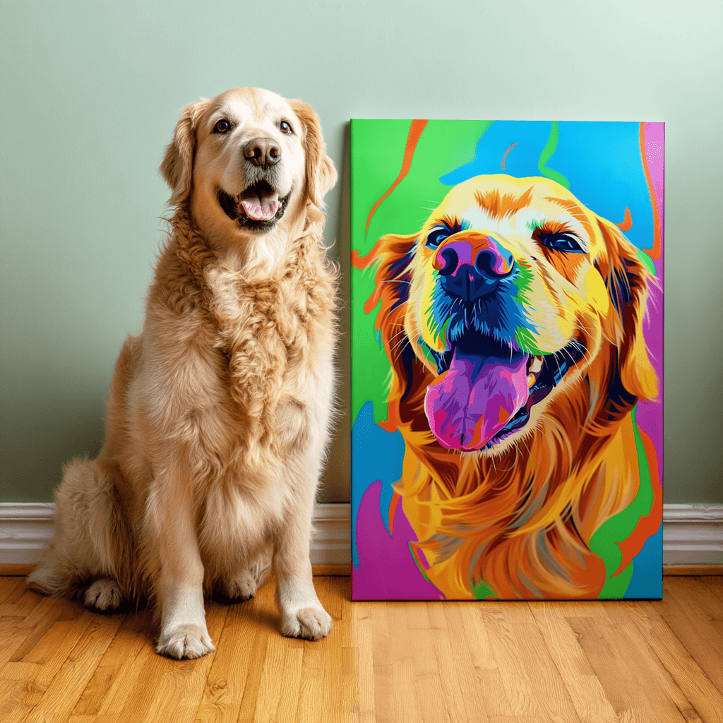 Canvas Pet Portrait - Pop Art Style - Turn Your Pet's Photo Into Art ...