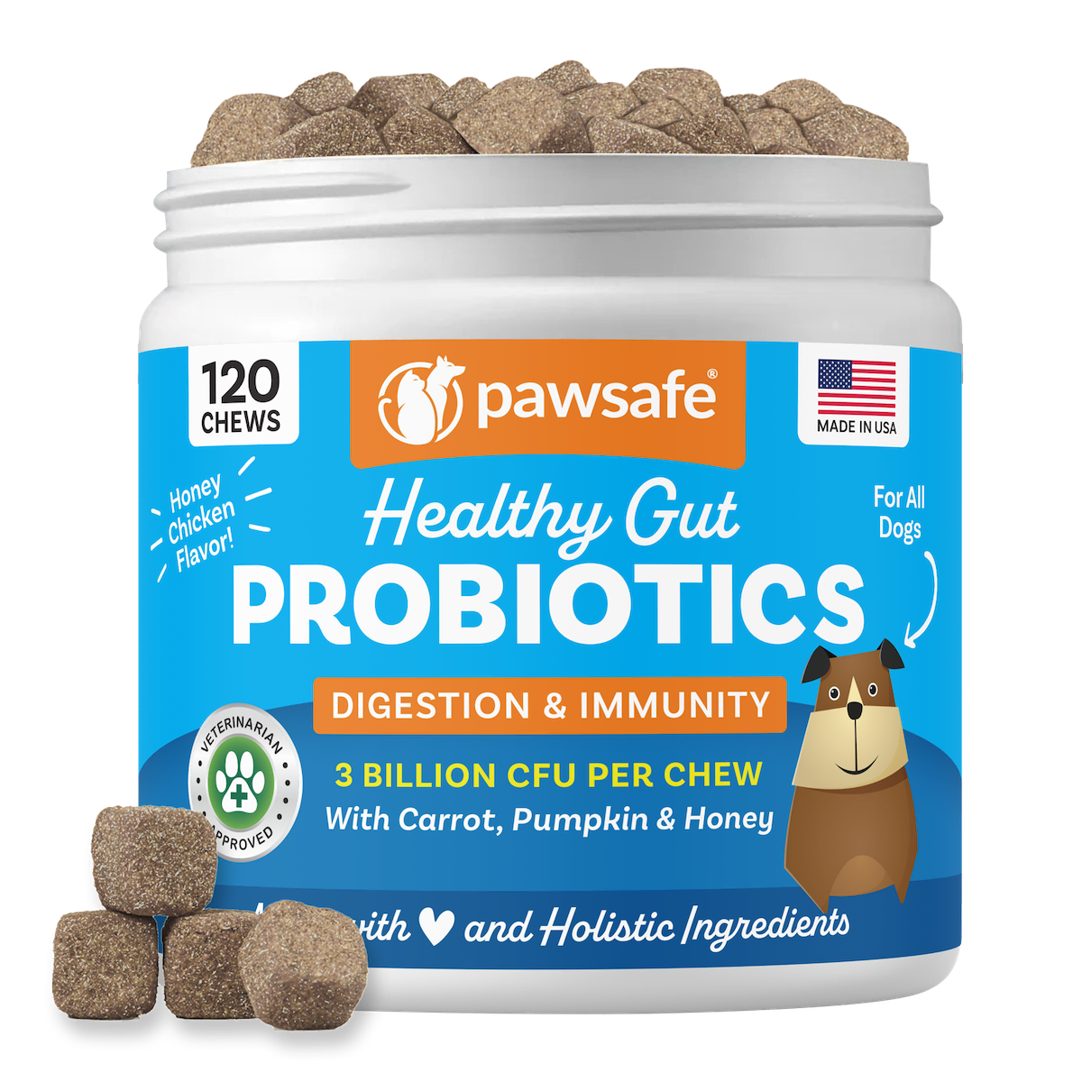 PawSafe® Probiotic Soft Chews - Boost Dog Digestive Health