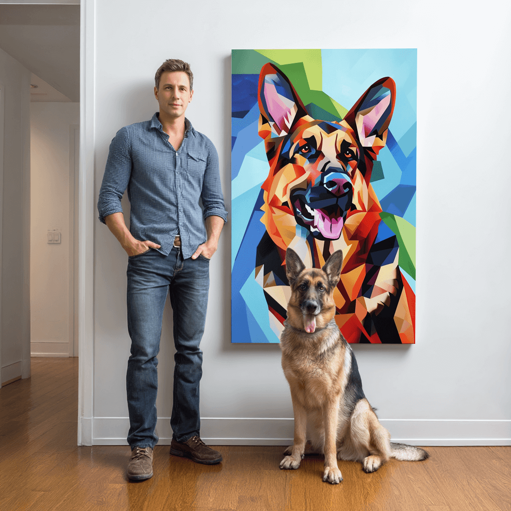 Pet Portrait - Cubism Style - Personalized Pet Art Creation – PawSafe
