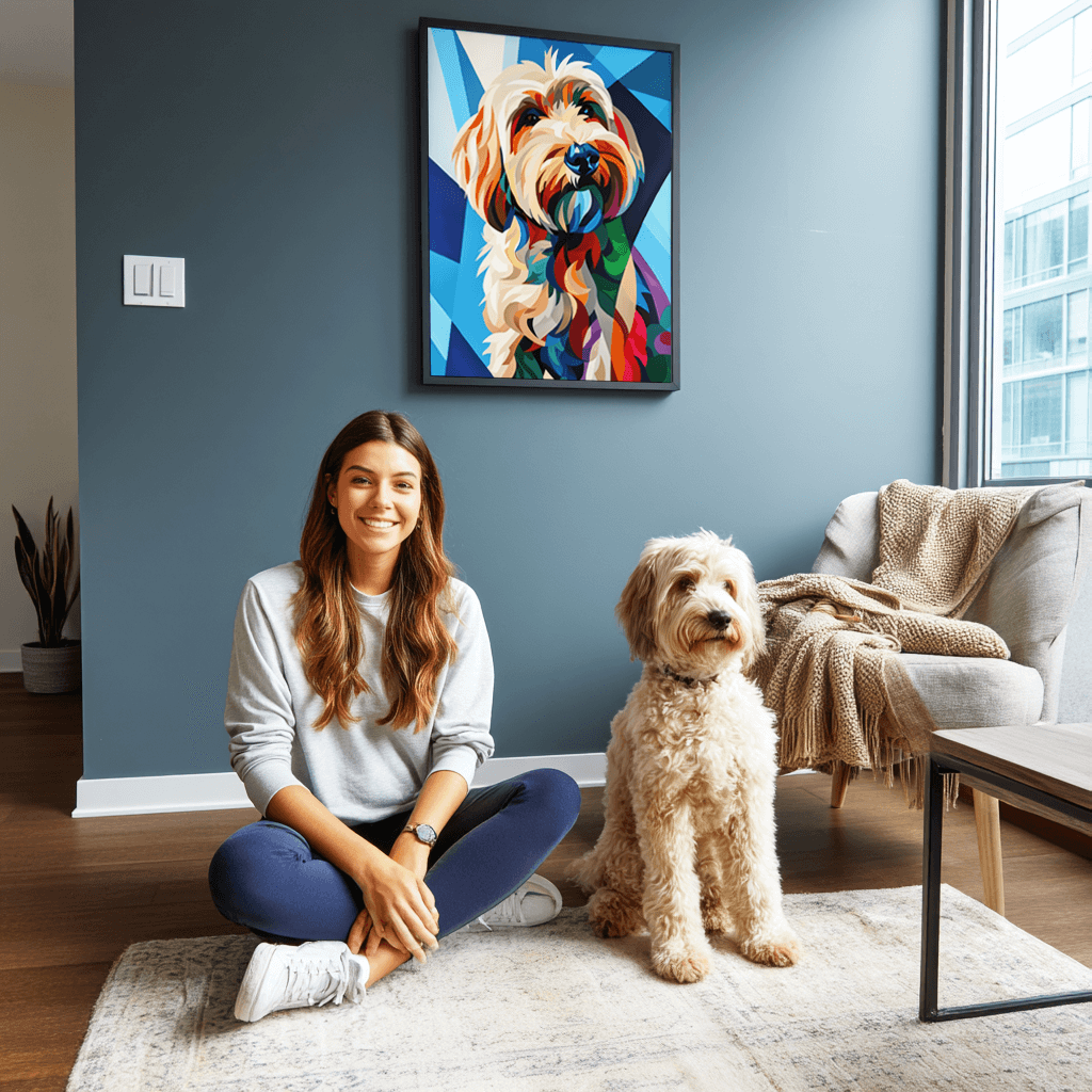 Dog Portrait - Cubism Style - Transform Your Dog Into Artwork – PawSafe