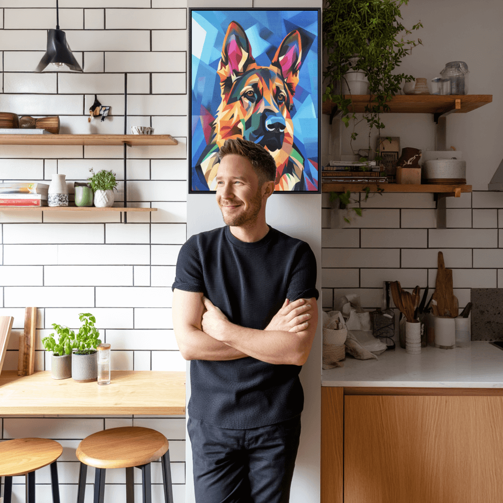 Dog Remembrance Gift - Cubism Style - Cherish Precious Memories Forever ...