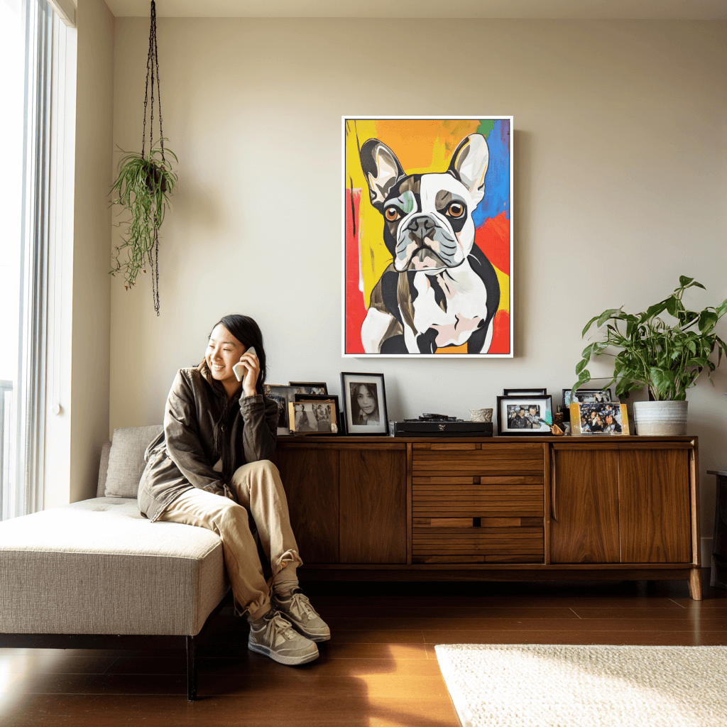 Dog Memorial Canvas Frame - Picasso Style - Honor Your Beloved ...