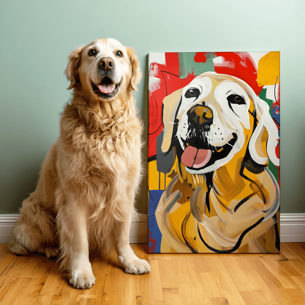 Canvas Pet Portrait - Picasso Style - Turn Your Pet's Photo Into Art ...